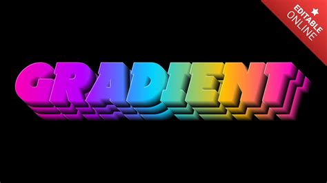 Gradient | Repeat Layered | Text Effect Generator