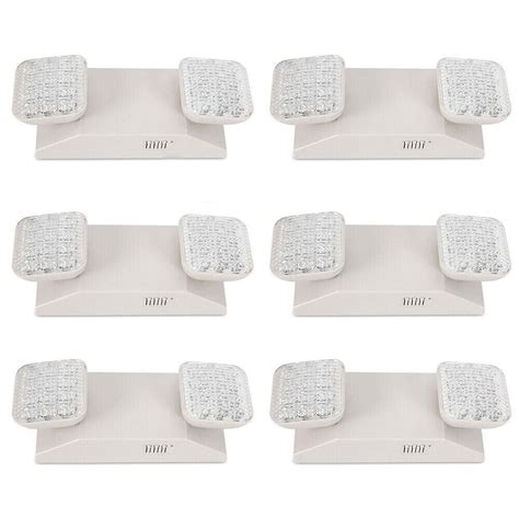 OUKANING Watt Equivalent Volt Integrated LED White Emergency Exit Light Adjustable Head