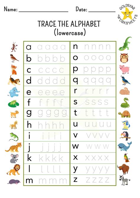 Printable Lower Case Alphabet Worksheets Printable Alphabet Letters