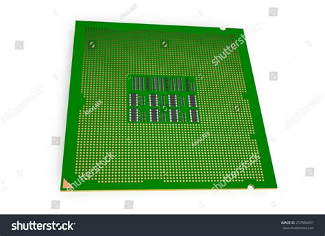 Multicore Computer Processor Unit Back View ภาพประกอบสตอก Shutterstock