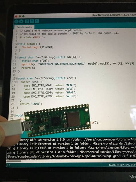 Need Help With Finding Mac Adress Of A Pico W Using Arduino Ide Page
