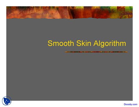 Skin Two Computer Animation Lecture Slides Docsity