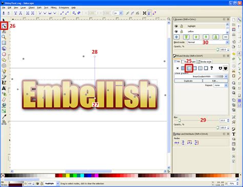Clown Fish Cafe How To Create Layered Text With A Shiny Highlight In Inkscape