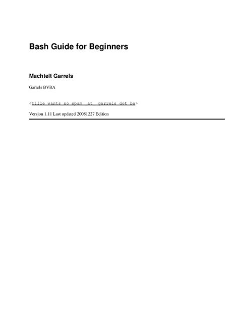 Bash Guide Pdf