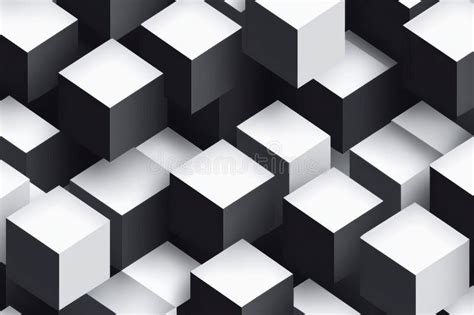 Modern Isometric Cube Pattern With Structured Spacing And Minimalistic