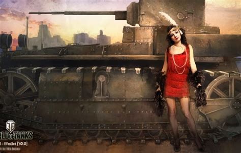 Wallpaper Girl Tank Girl Tanks Wot World Of Tanks Tank World Of