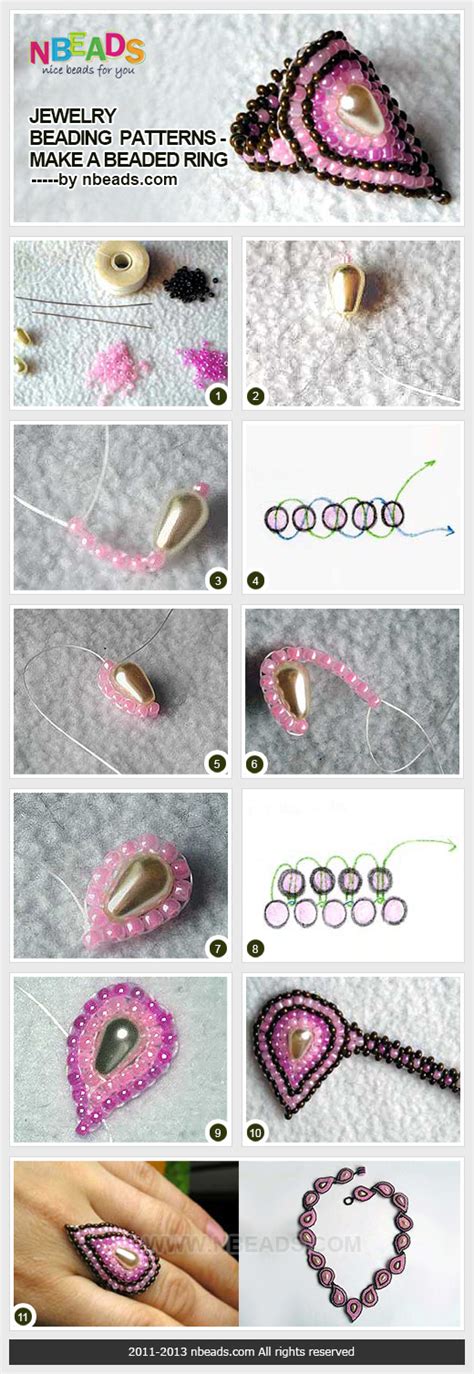 Jewelry Beading Patterns Make A Beaded Ring Nbeads