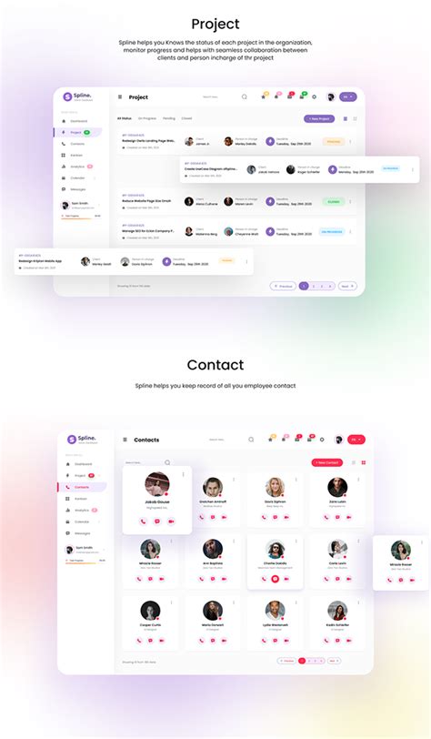 Spline Project Management Dashboard On Behance
