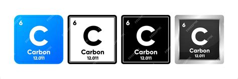 Premium Vector Carbon Chemical Element With 6 Atomic Number Atomic