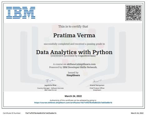 Pratima Verma On Linkedin Python Dataanalytics Ibm Simplilearn
