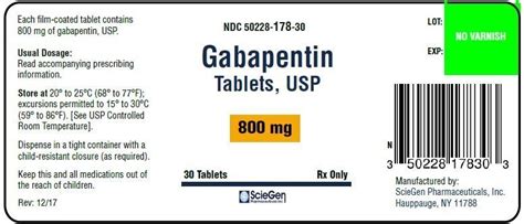 Gabapentin Fda Prescribing Information Side Effects And Uses