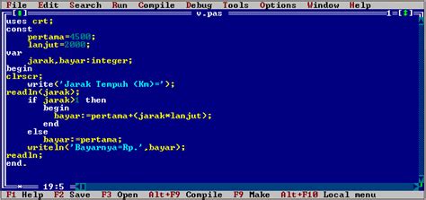 Program Belajar Turbo Pascal Contoh Cara Membuat Program Menghitung Sewa Angkut