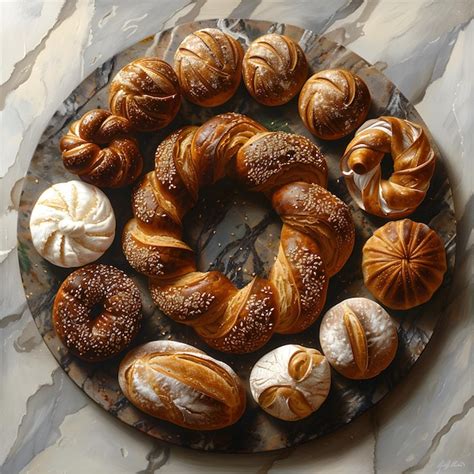 Premium Photo Assorted Breads Arranged On A Plate Perfect Finger Food