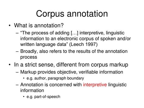 Ppt Corpus Annotation Powerpoint Presentation Free Download Id6777579
