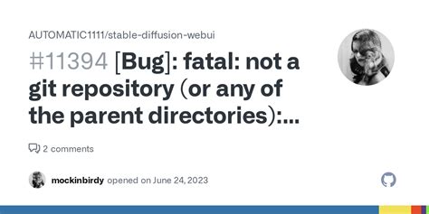 Bug Fatal Not A Git Repository Or Any Of The Parent Directories Git Issue