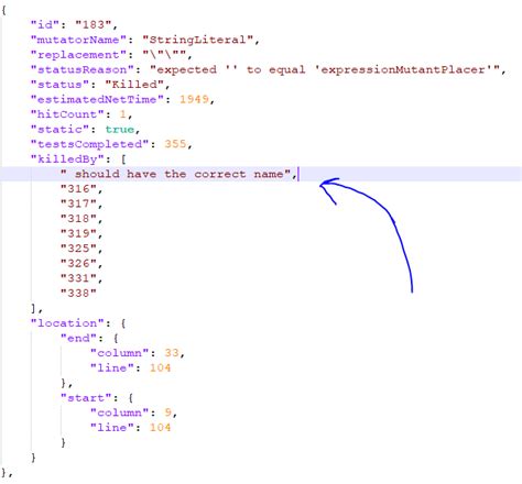 json reporter wrong test id under killedby · issue 3168 · stryker