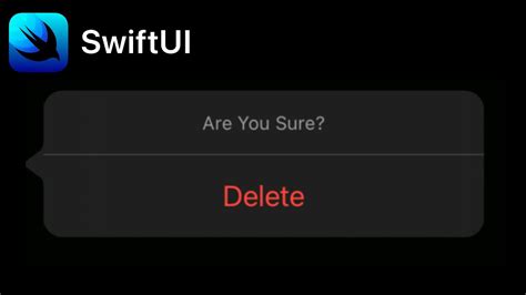 Swiftui Confirmation Dialog Ios 15 Youtube