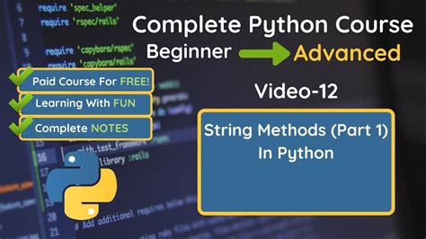 String Methods In Python Part 1 Youtube
