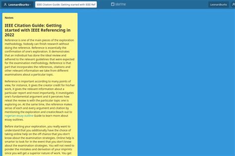 IEEE Citation Guide Getting Started With IEEE Ref Start Me