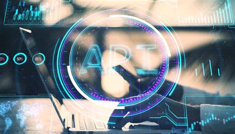 Close Up Of Hands Using Laptop And Cellphone With Creative Api Hologram On Blurry Outdoor