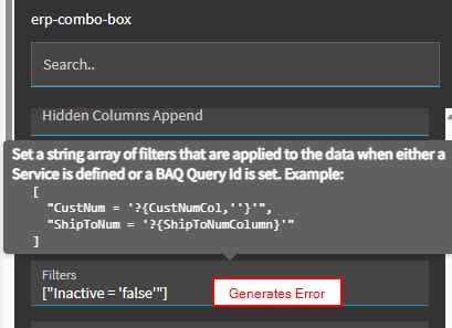 Combobox Filtering Application Studio Kinetic ERP Epicor User Help Forum