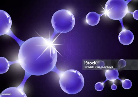 보라색 배경에 분자의 현대 추상적 인 배경 의학 과학 기술 화학 생명 공학을위한 디자인 템플릿 벡터 일러스트레이션 0명에 대한 스톡 벡터 아트 및 기타 이미지 Istock