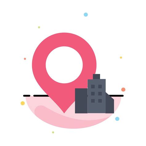 Location Building Hotel Abstract Flat Color Icon Template 17966920