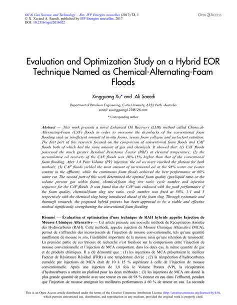 PDF Evaluation And Optimization Study On A Hybrid EOR Technique Named As Chemical Alternating
