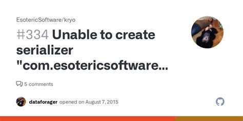 unable to create serializer rializers