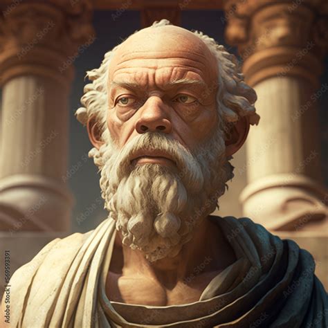 Socrates Greek Philosopher From Athens Modern Portrait Based Of