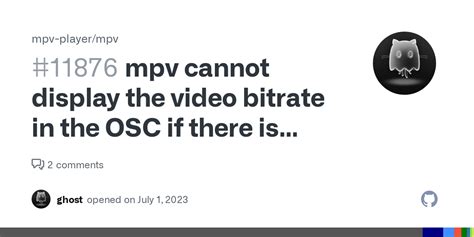 Mpv Cannot Display The Video Bitrate In The OSC If There Is Only One Keyframe In The File