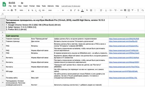 Баг репорт в гугл таблицах — Работа 3 — Заказать похожую работу