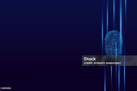 Scan Fingerprint Cyber Security And Password Control Through Fingerprints Access With Biometrics