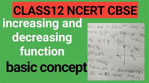 Increasing And Decreasing Function Class12 Ncert Cbse Jee Main Increasing Decreasing Function