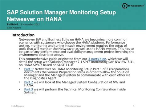 Pdf Sap Solution Manager Monitoring Sap Netweaver On Hana Dokumen