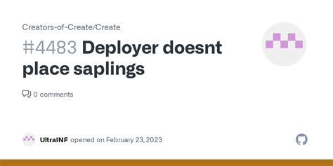 Deployer Doesnt Place Saplings · Issue 4483 · Creators Of Createcreate · Github
