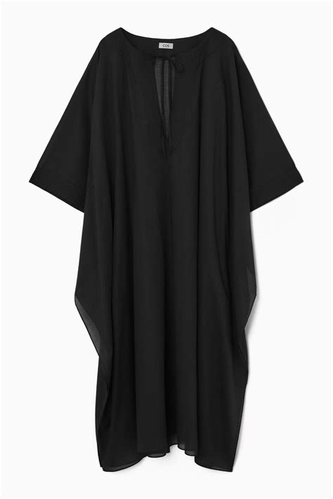 Cos Tie Detail Kaftan In Black Endource