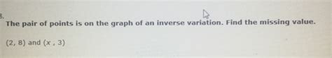 solved the pair of points is on the graph of an inverse