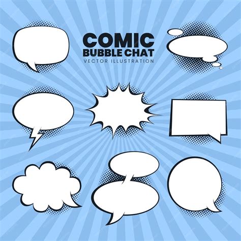 Premium Vector Comic Speech And Text Bubble Chat Dialog Box