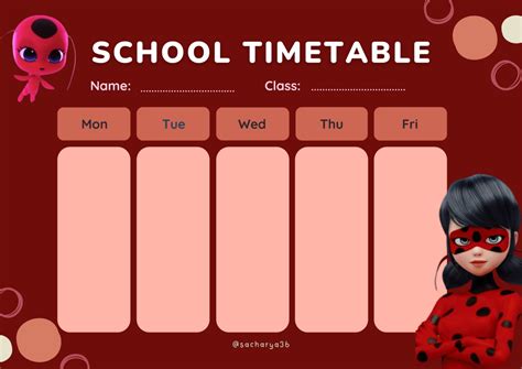 𝗦𝗮𝗰𝗵𝗮𝗿𝘆𝗮 — Miraculous Class Schedules