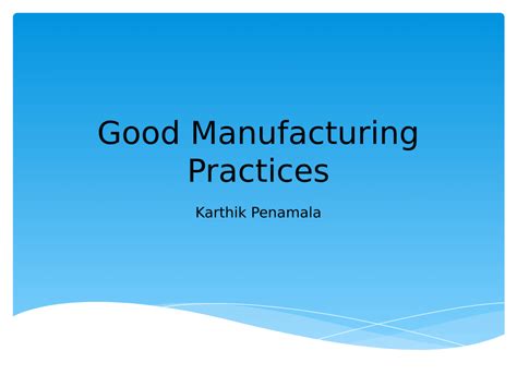 Pdf Gmp { Good Documentation Practices }