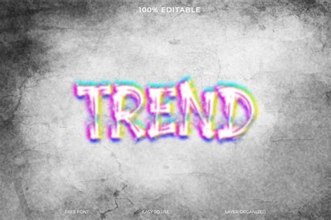 Trend Urban Blurry Graffiti Font Style Text Effect Free Photoshop Psd