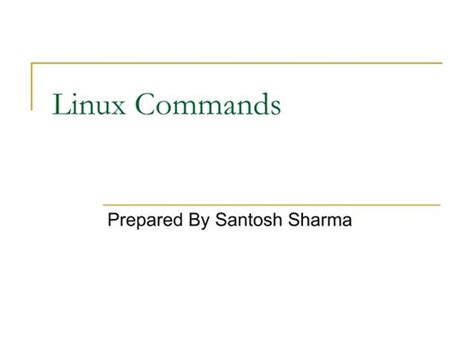 Linux Basic Commands Ppt