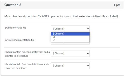 Solved Question 2match File Descriptions For Cs Adt