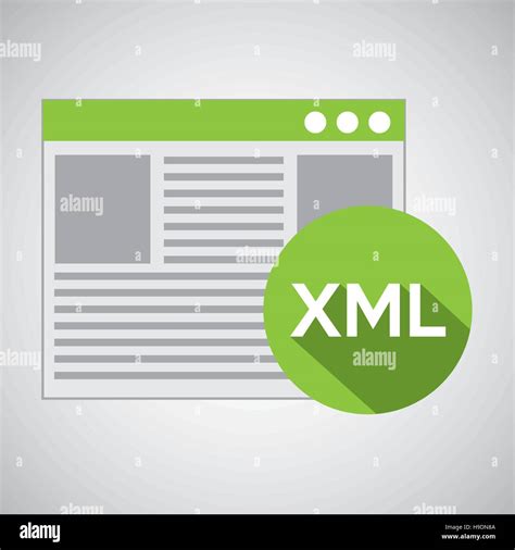 Web Development Page Code Xml Vector Illustration Eps Stock Vector Image Art Alamy