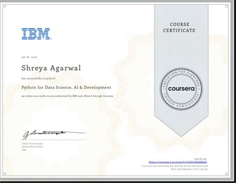 Ibm Coursera Pythonfordatascience Aicertified Ibmcertificate Futuretechnologist