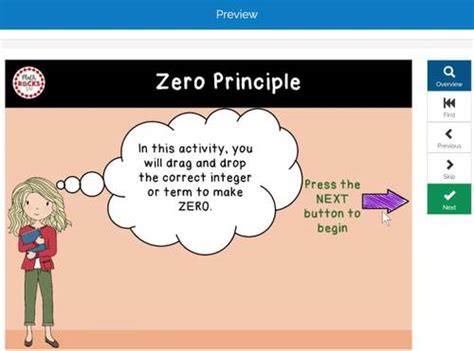 Zero Principle Using Integers And Variables Digital Boom Cards™ Pre Algebra