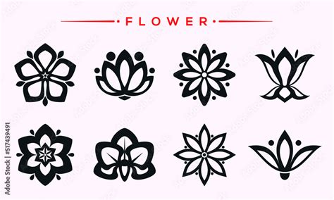 Flower Vector Symbol Design Stock Vector Adobe Stock