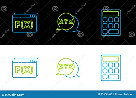 Set Line Calculator Function Mathematical Symbol And Xyz Coordinate