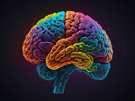 Premium Photo Multi Color Human Brain Glowing